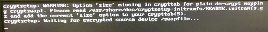 Fixing Cryptsetup Waiting For Encrypted Source Device Swapfile” Error On Linux Boot